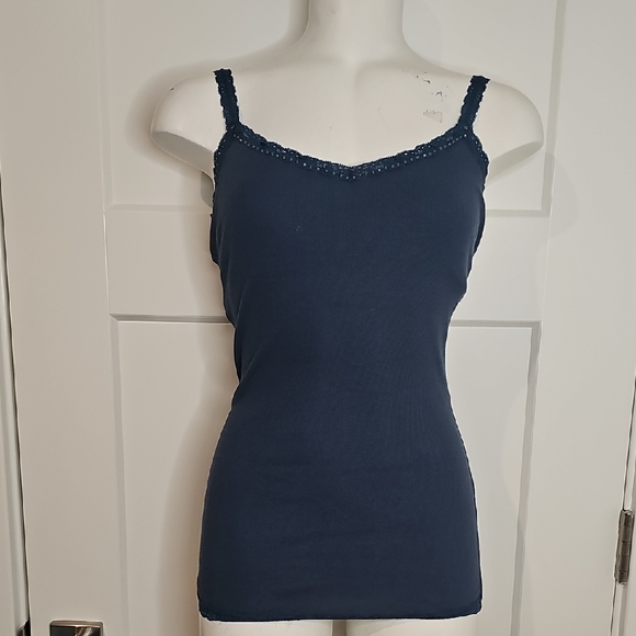 Aeropostale | Tops | Vintage Aeropostale Navy Blue Lace Trim Tank Top ...